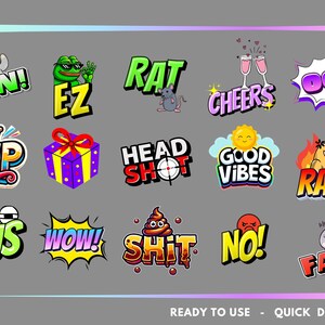60 Text Emotes | Twitch Text Emotes | Twitch Emotes | Emote Pack ...