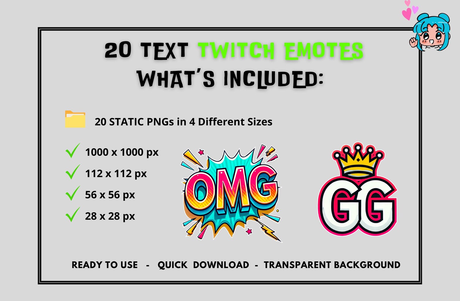 20 Twitch Emotes | Text Emotes | Twitch Emotes Pack | Emotes Twitch ...