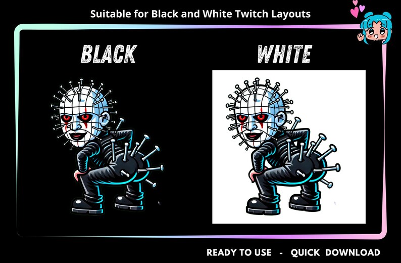Pinhead Animated Twerk Emote | Twitch Emotes | Emotes Twerk | Animated ...