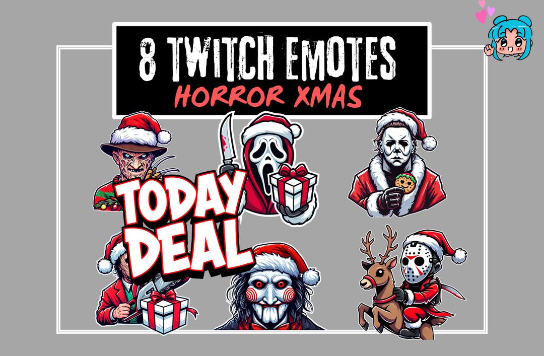 8 Horror Movie Emotes for Twitch | Christmas Emotes | Twitch Emotes ...