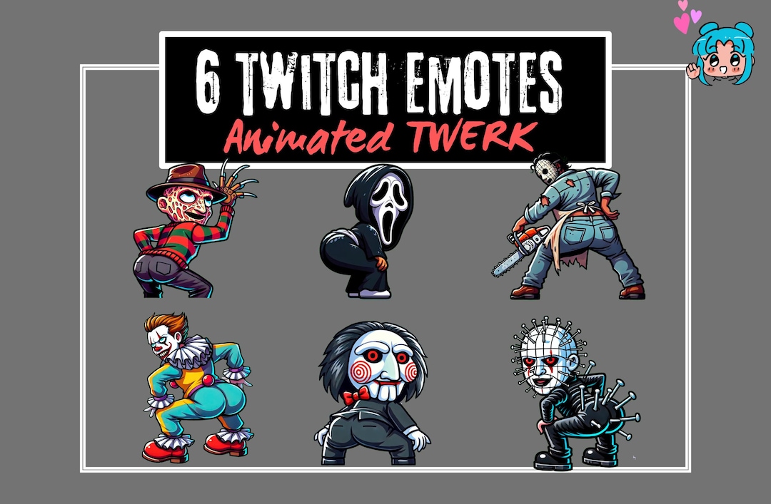 6 Animated Twerk Emotes | Twitch Emotes | Emotes Twerk | Animated ...