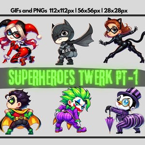 Superhero Twerk Emotes: Animated Twitch Streamer Pack (GIF & PNG) - Etsy