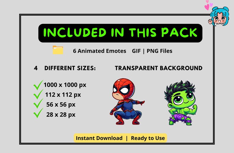 Superhero Twerk Animated Emotes: Twitch & Discord Streamer Emotes - Etsy