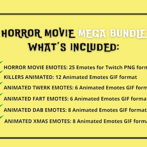 65 Animated Horror Twitch Emotes | Halloween Killer Emotes Pack | Movie ...