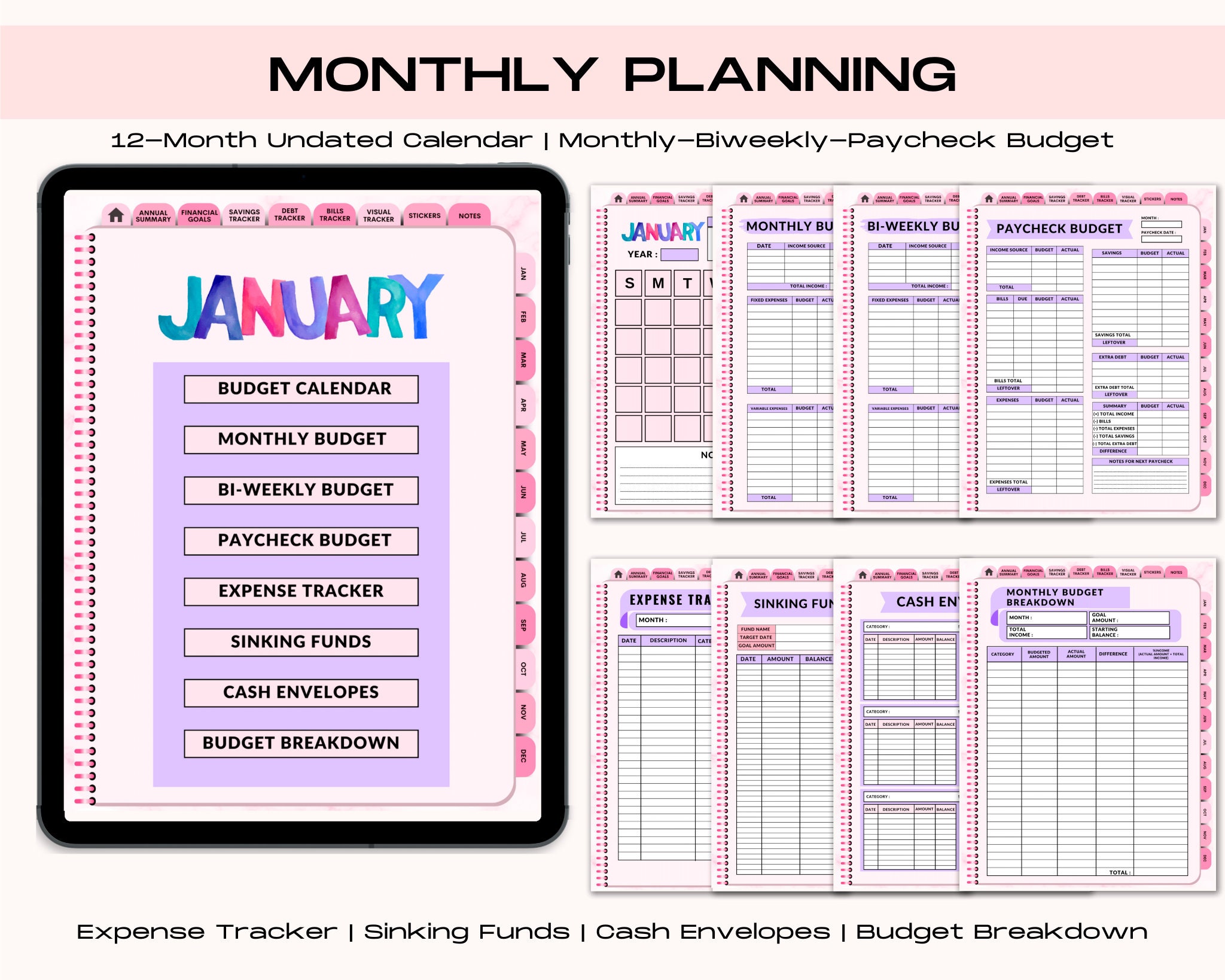 Budget Planner Digital Budget Planner Budget Planner Ipad - Etsy