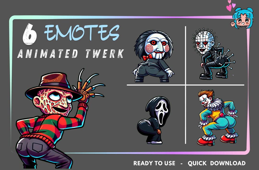 6 Animated Twerk Emotes Twitch Emotes Emotes Twerk Animated Twitch ...