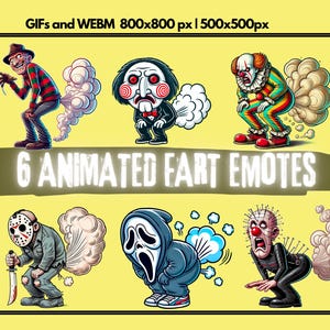 65 Animated Horror Twitch Emotes | Halloween Killer Emotes Pack | Movie ...