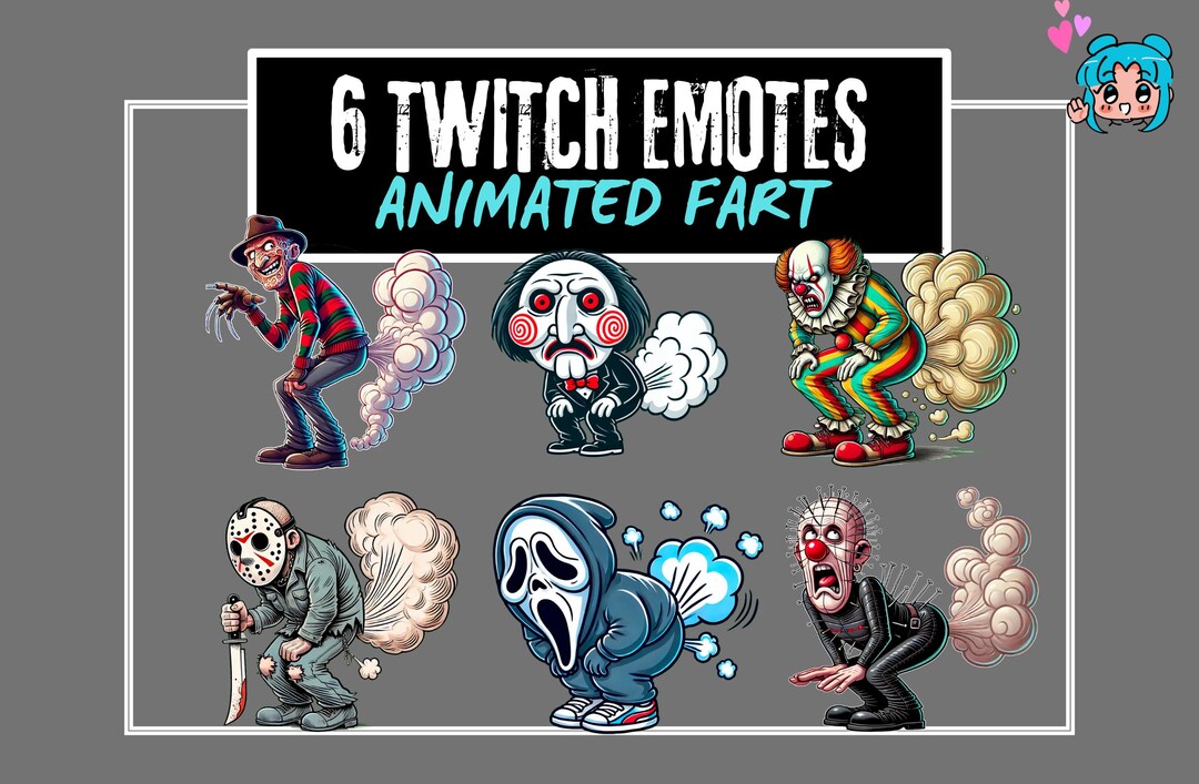 6 Animated Twitch Emotes | Fart Emotes | Twitch Emotes | Funny Emotes ...