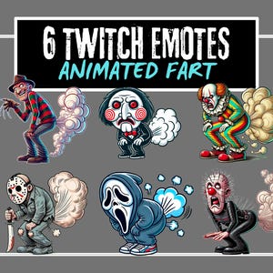 6 Animated Twitch Emotes | Fart Emotes | Twitch Emotes | Funny Emotes ...