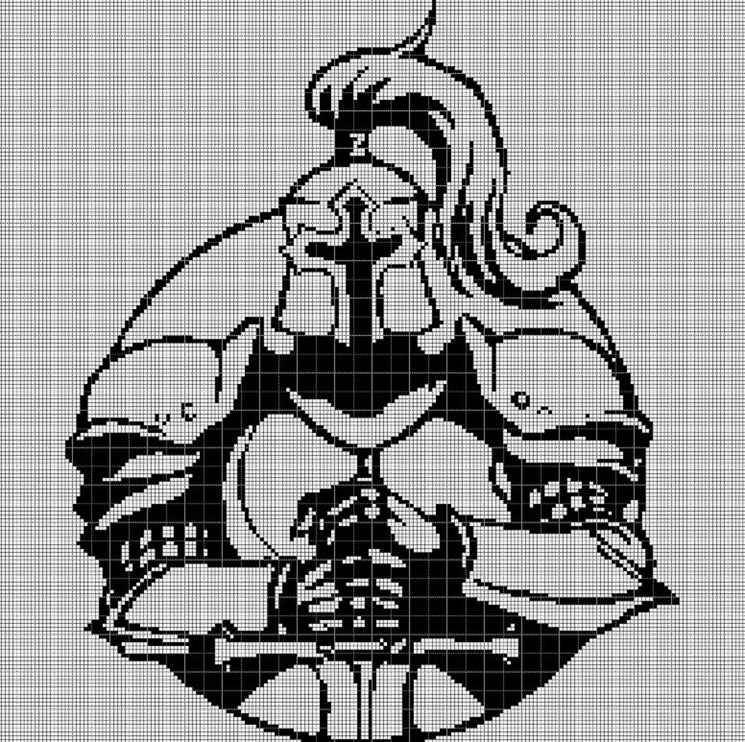Black Knight Silhouette Cross Stitch Pattern in Pdf - Etsy