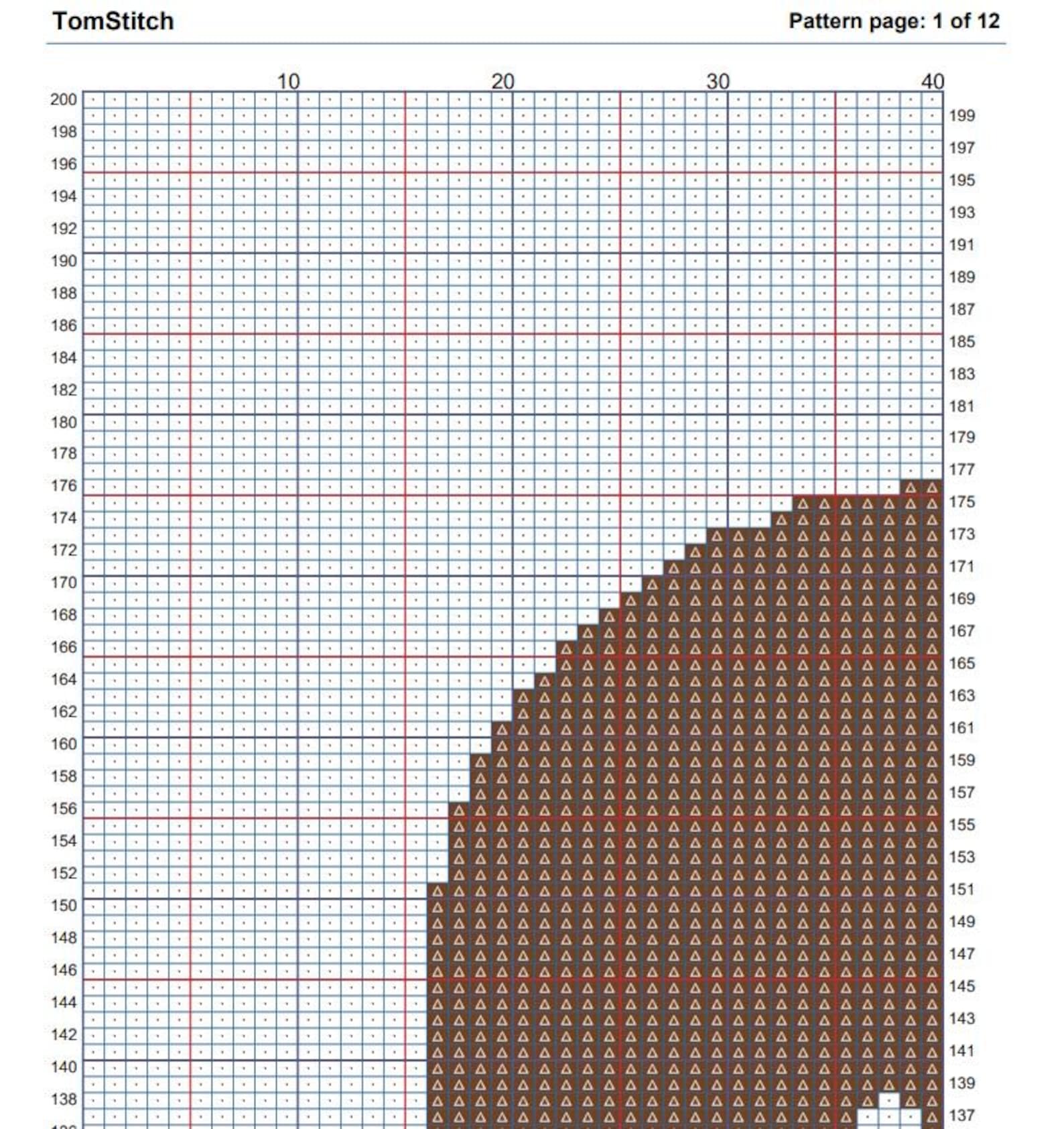 CROCHET! Landscape With Mountains Crochet Afghan Pattern Graph - Etsy