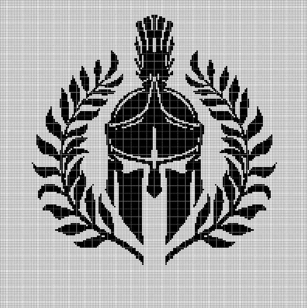 Spartan Symbol Silhouette Cross Stitch Pattern in Pdf - Etsy
