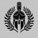 Spartan Symbol Silhouette Cross Stitch Pattern in Pdf - Etsy