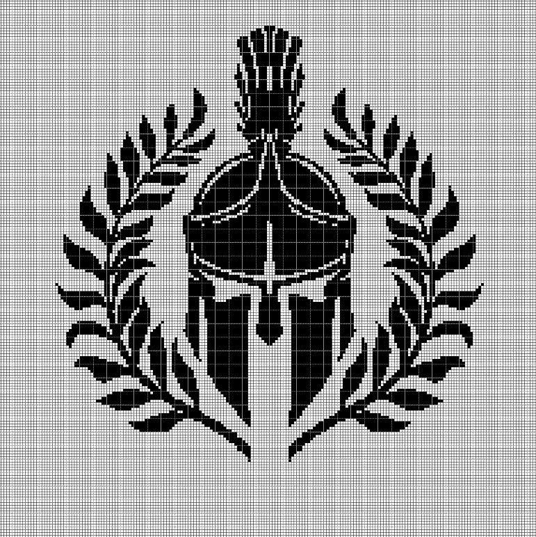 Spartan Symbol Silhouette Cross Stitch Pattern in Pdf - Etsy