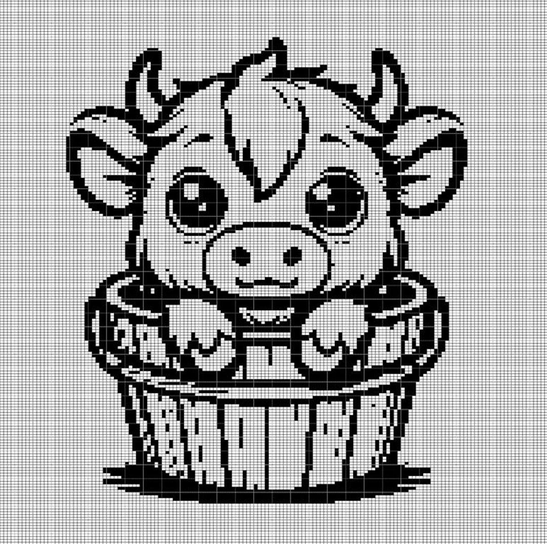 CROCHET! Baby Highland Cow 2 Crochet Afghan Pattern Graph - Etsy