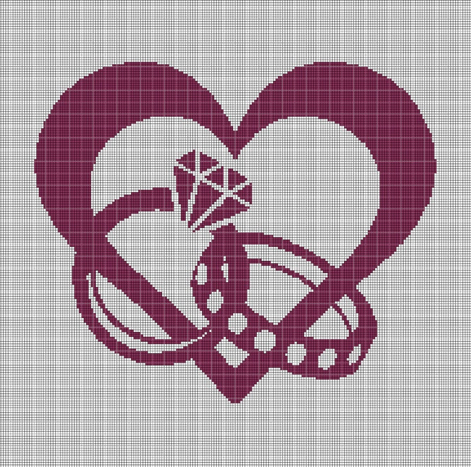 Engagement Silhouette Cross Stitch Pattern in Pdf - Etsy