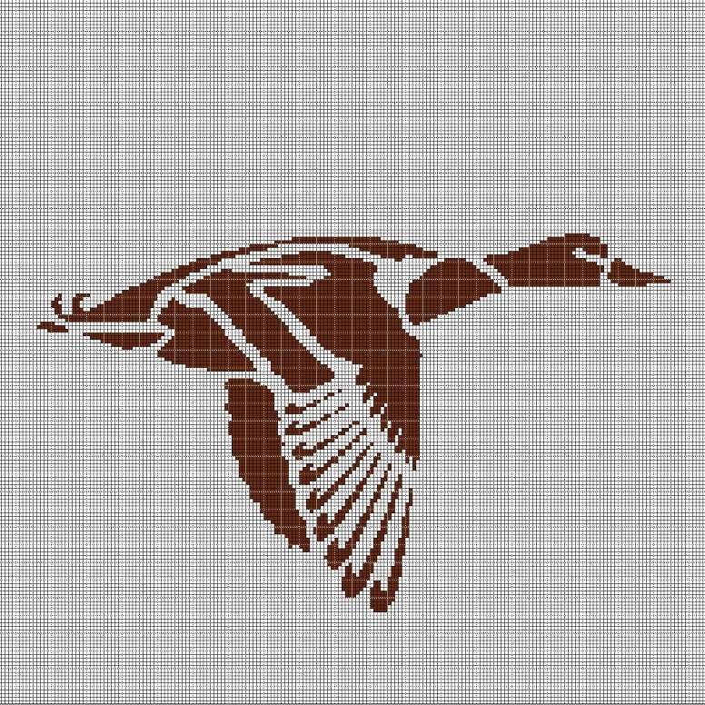Mallard Silhouette Cross Stitch Pattern in Pdf - Etsy
