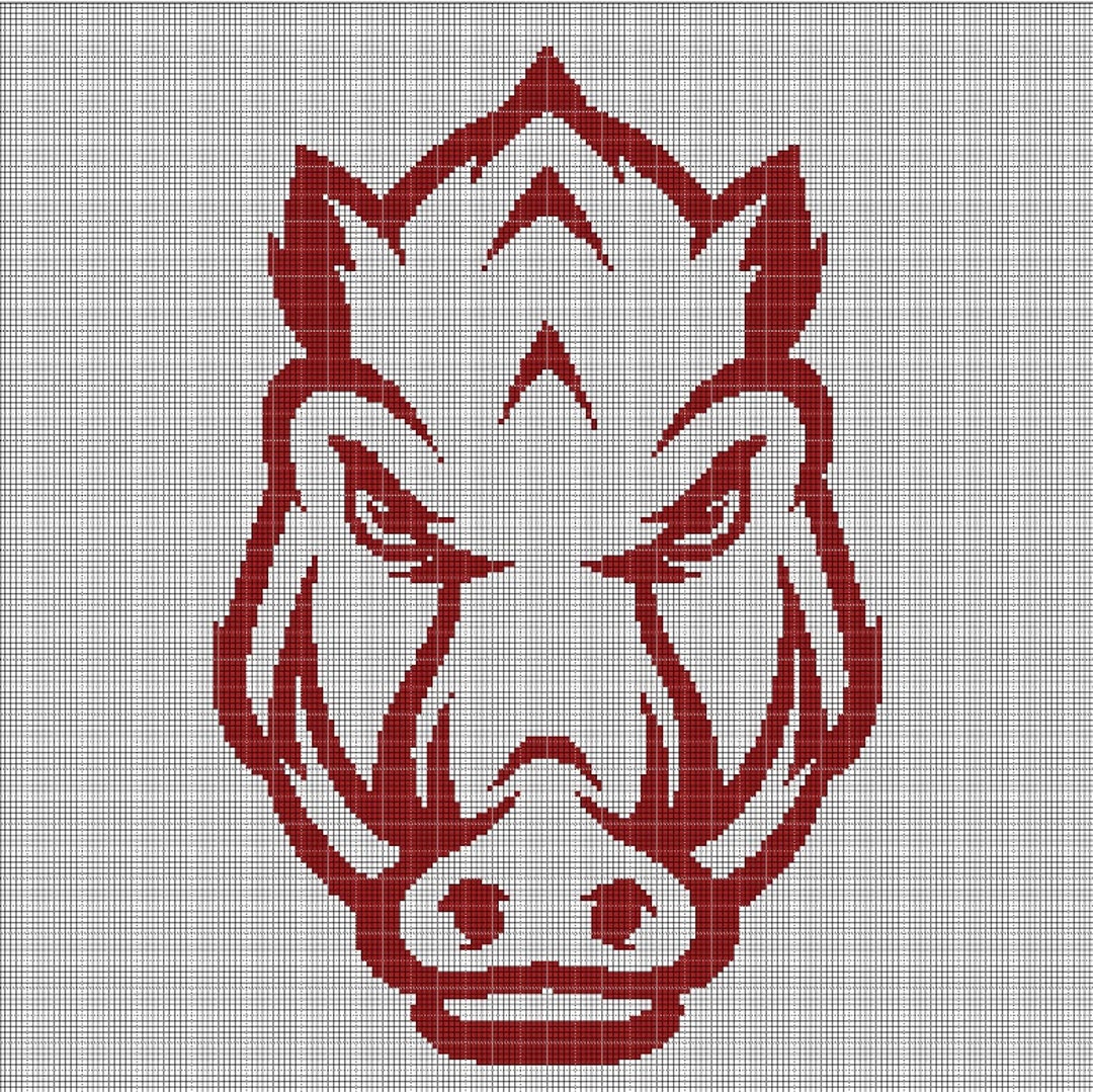Boar Head 2 Silhouette Cross Stitch Pattern in Pdf - Etsy