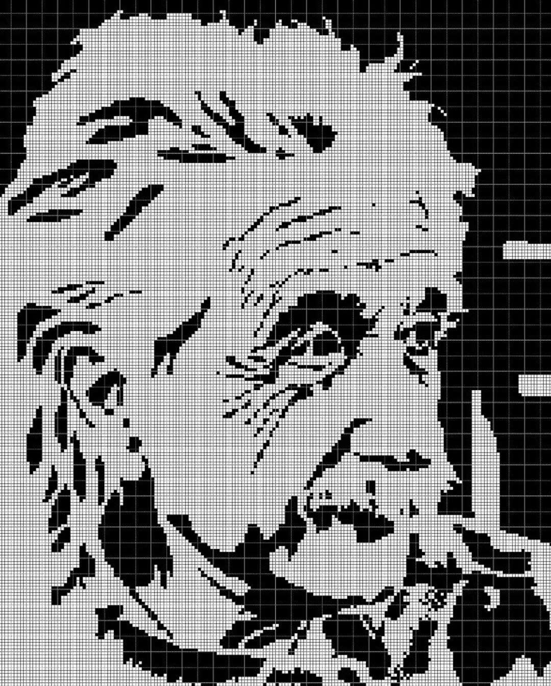 Einstein 2 Silhouette Cross Stitch Pattern in Pdf - Etsy