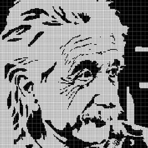 Einstein 2 Silhouette Cross Stitch Pattern in Pdf - Etsy