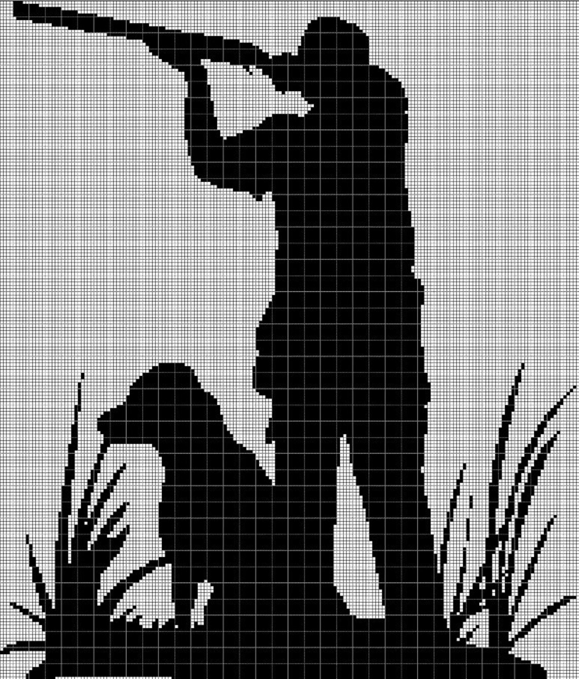Hunting Silhouette Cross Stitch Pattern in Pdf - Etsy