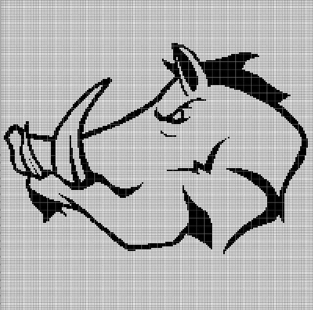 Boar Head Silhouette Cross Stitch Pattern in Pdf - Etsy