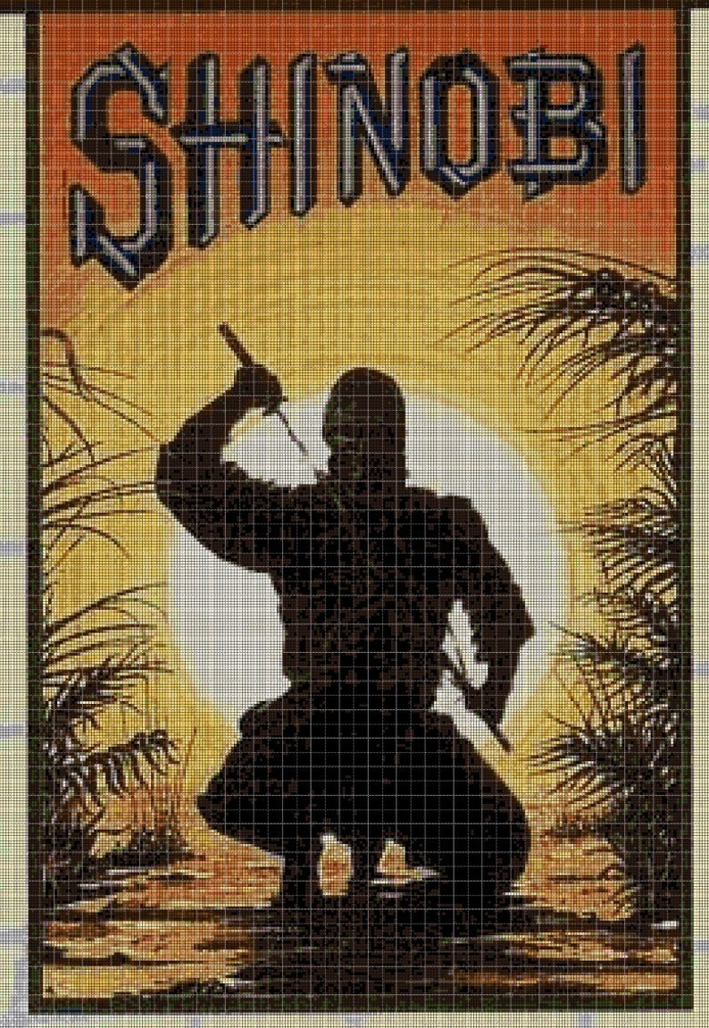 Shinobi Cross Stitch Pattern in Pdf DMC - Etsy
