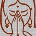 Namaste Silhouette Cross Stitch Pattern in Pdf - Etsy