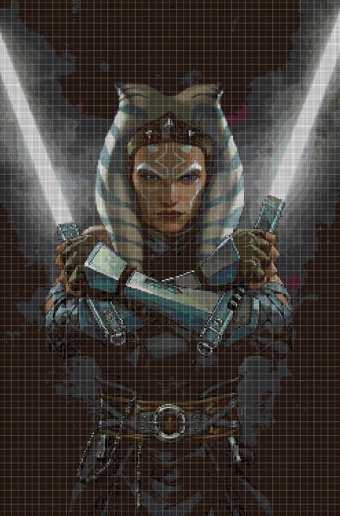 Ahsoka Tano Cross Stitch Pattern in Pdf DMC - Etsy
