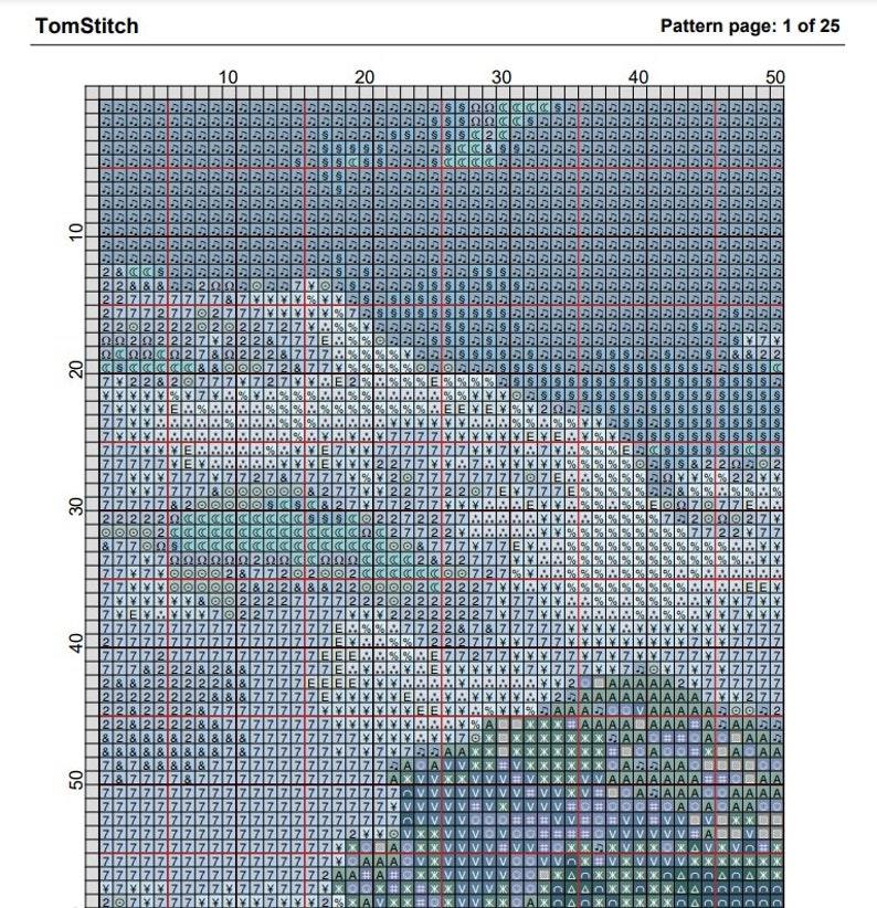Castle on the Rock Cross Stitch Pattern in Pdf DMC - Etsy