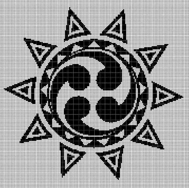 Aztec Sun Silhouette Cross Stitch Pattern in Pdf - Etsy