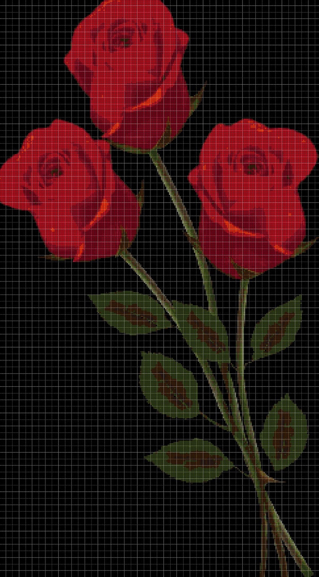 Roses Cross Stitch Pattern in Pdf DMC - Etsy