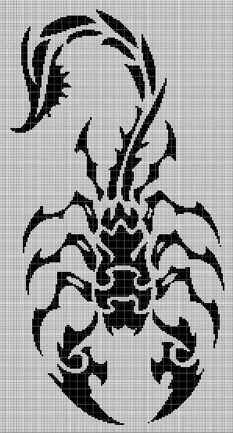 Scorpion 2 Silhouette Cross Stitch Pattern in Pdf - Etsy