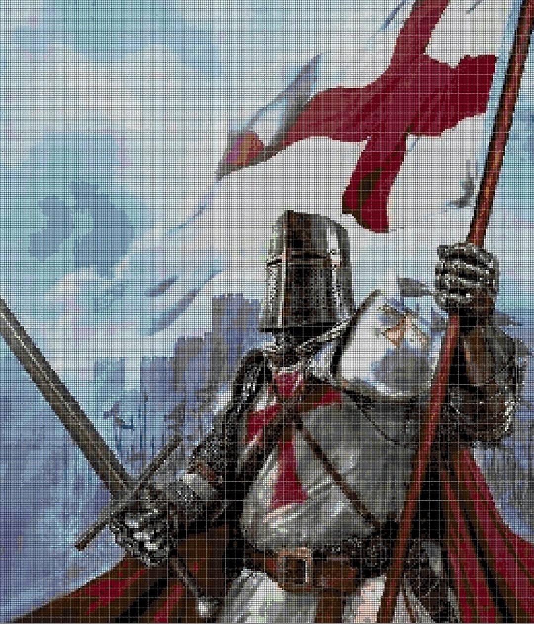 Crusader 2 Cross Stitch Pattern in Pdf DMC - Etsy