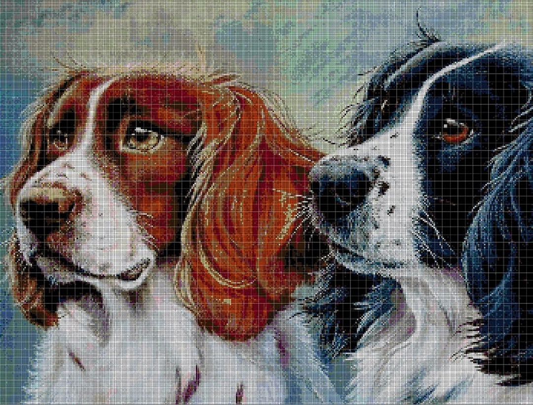 Dogs Cross Stitch Pattern in Pdf DMC - Etsy