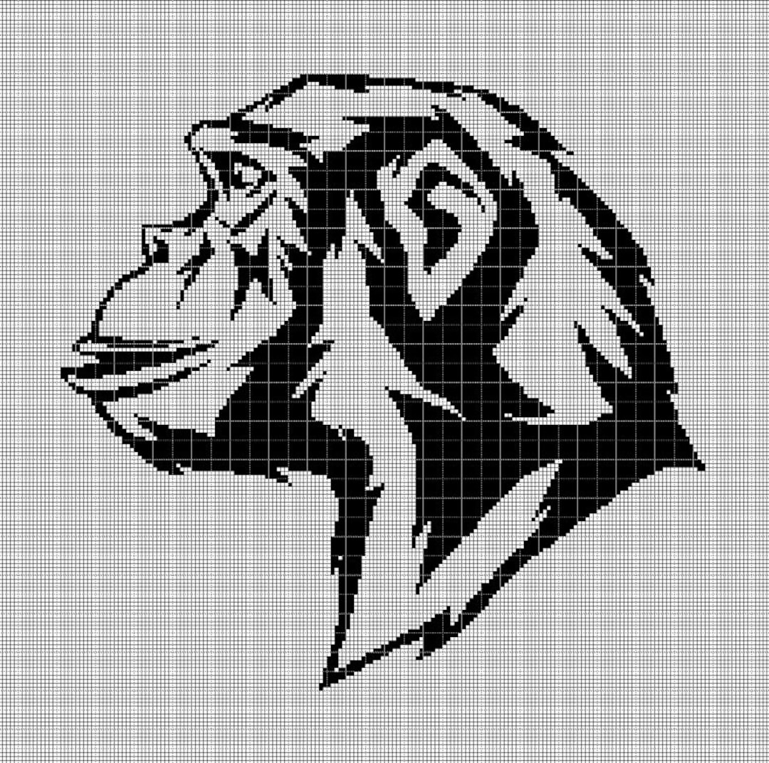 Monkey Head Silhouette Cross Stitch Pattern in Pdf - Etsy