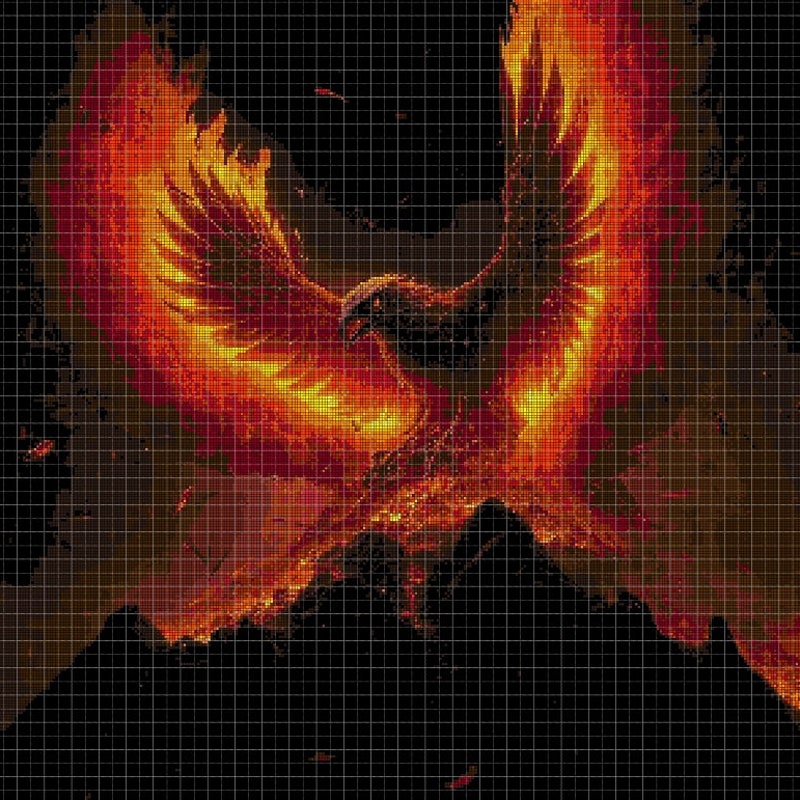 Phoenix Cross Stitch - Etsy