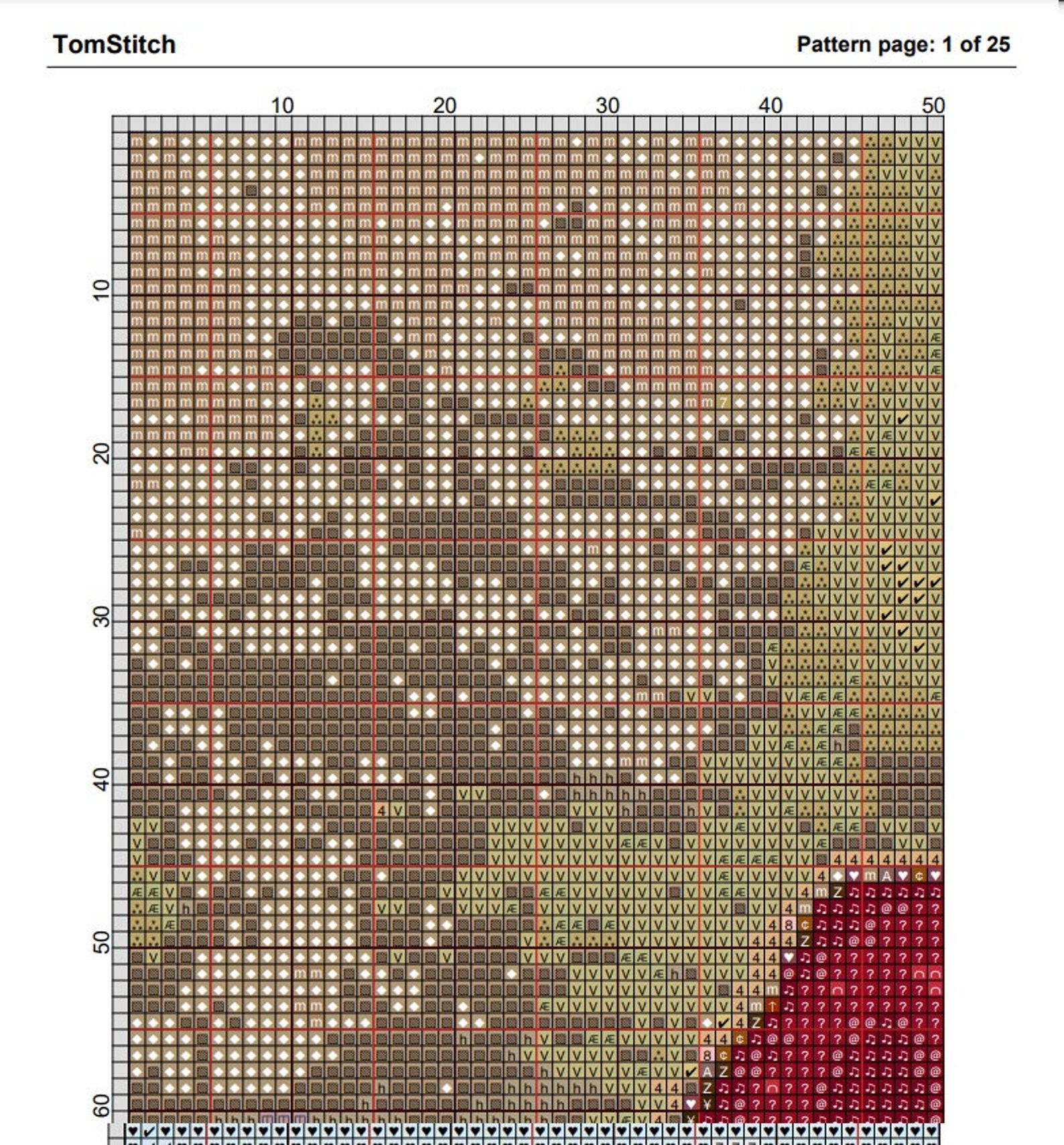 Tulips 4 Cross Stitch Pattern in Pdf DMC - Etsy