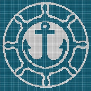 Anchor 2 Silhouette Cross Stitch Pattern in Pdf - Etsy