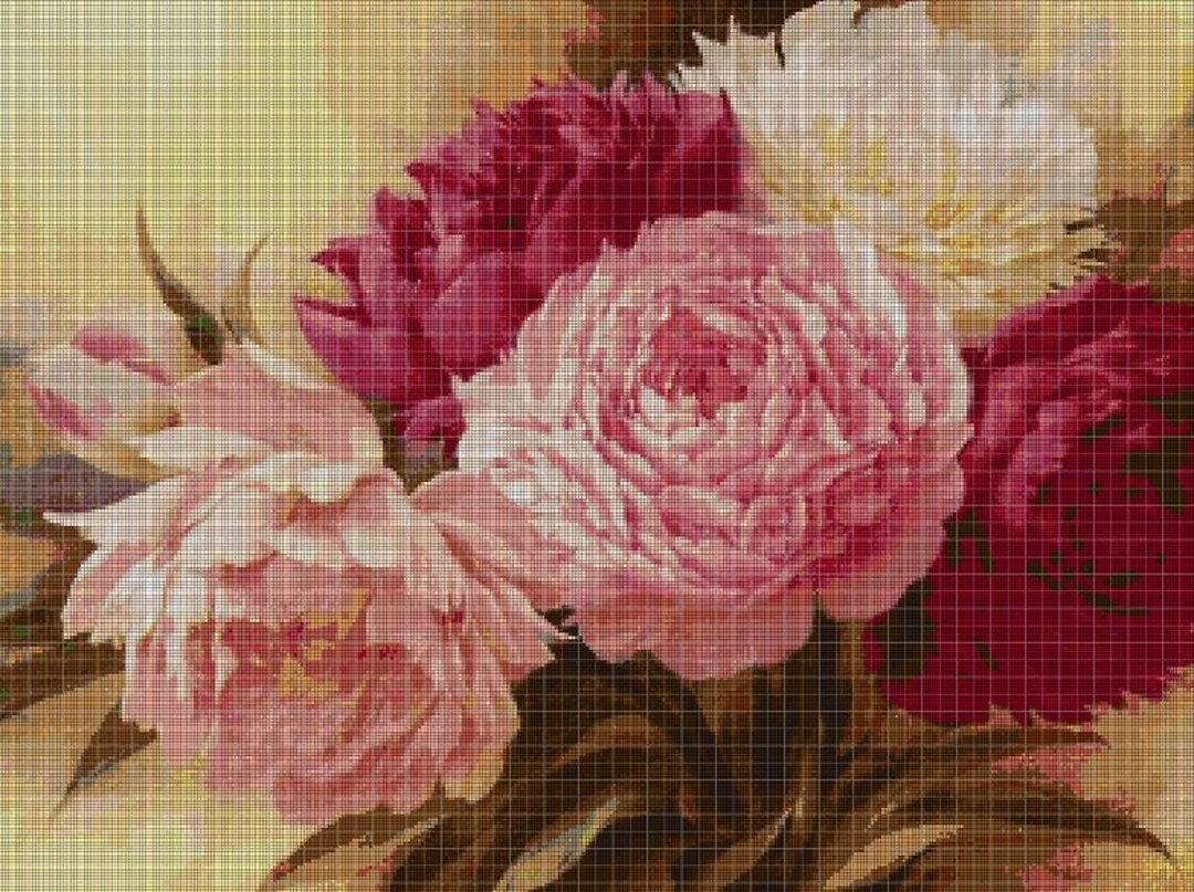 Aster Cross Stitch Pattern in Pdf DMC - Etsy