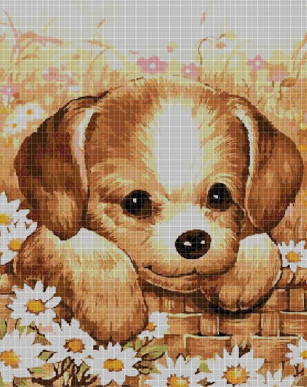 Little Dog Cross Stitch Pattern in Pdf DMC - Etsy