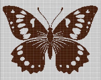 Butterfly 8 Crochet Afghan Pattern Graph - Etsy
