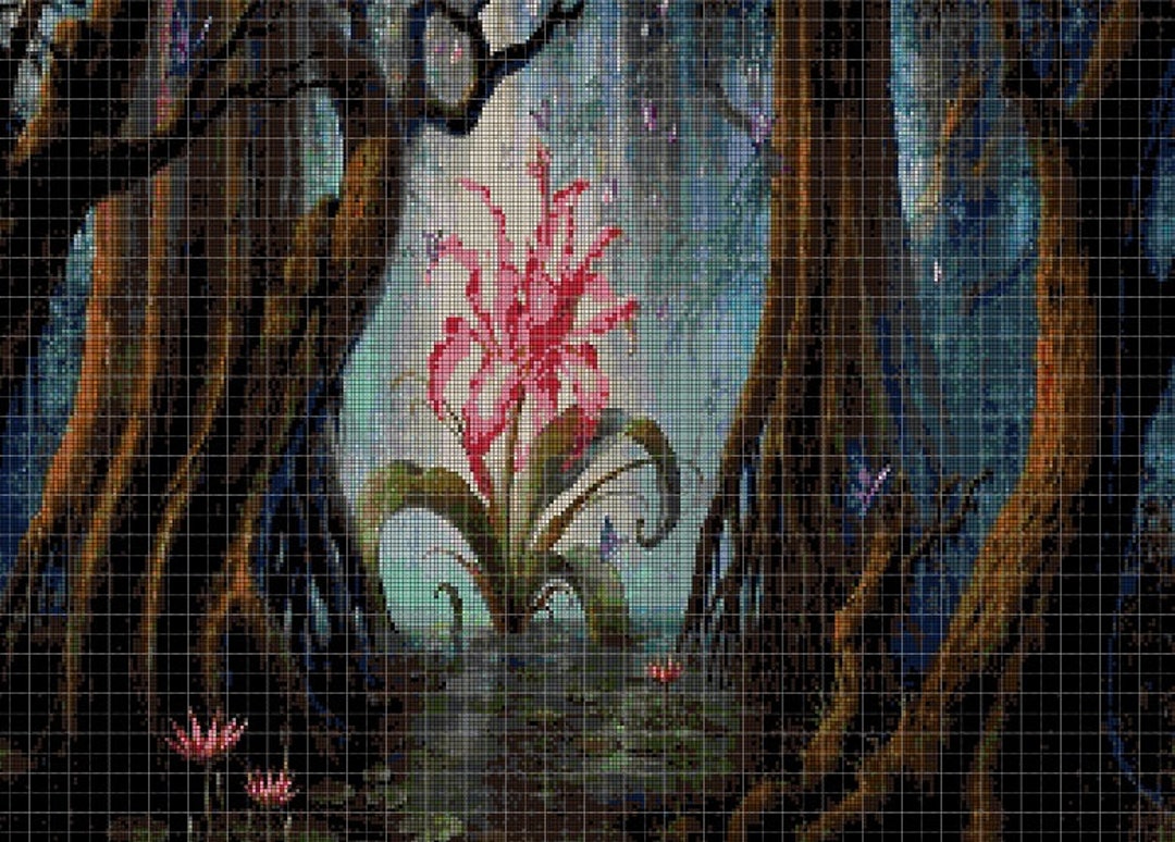 Swamp Lilies Cross Stitch Pattern in Pdf DMC - Etsy