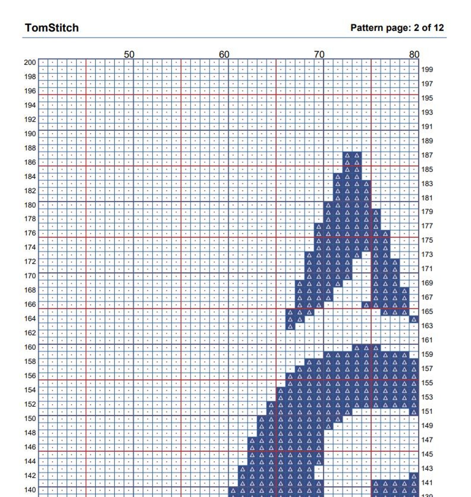 CROCHET! Star Crochet Afghan Pattern Graph - Etsy
