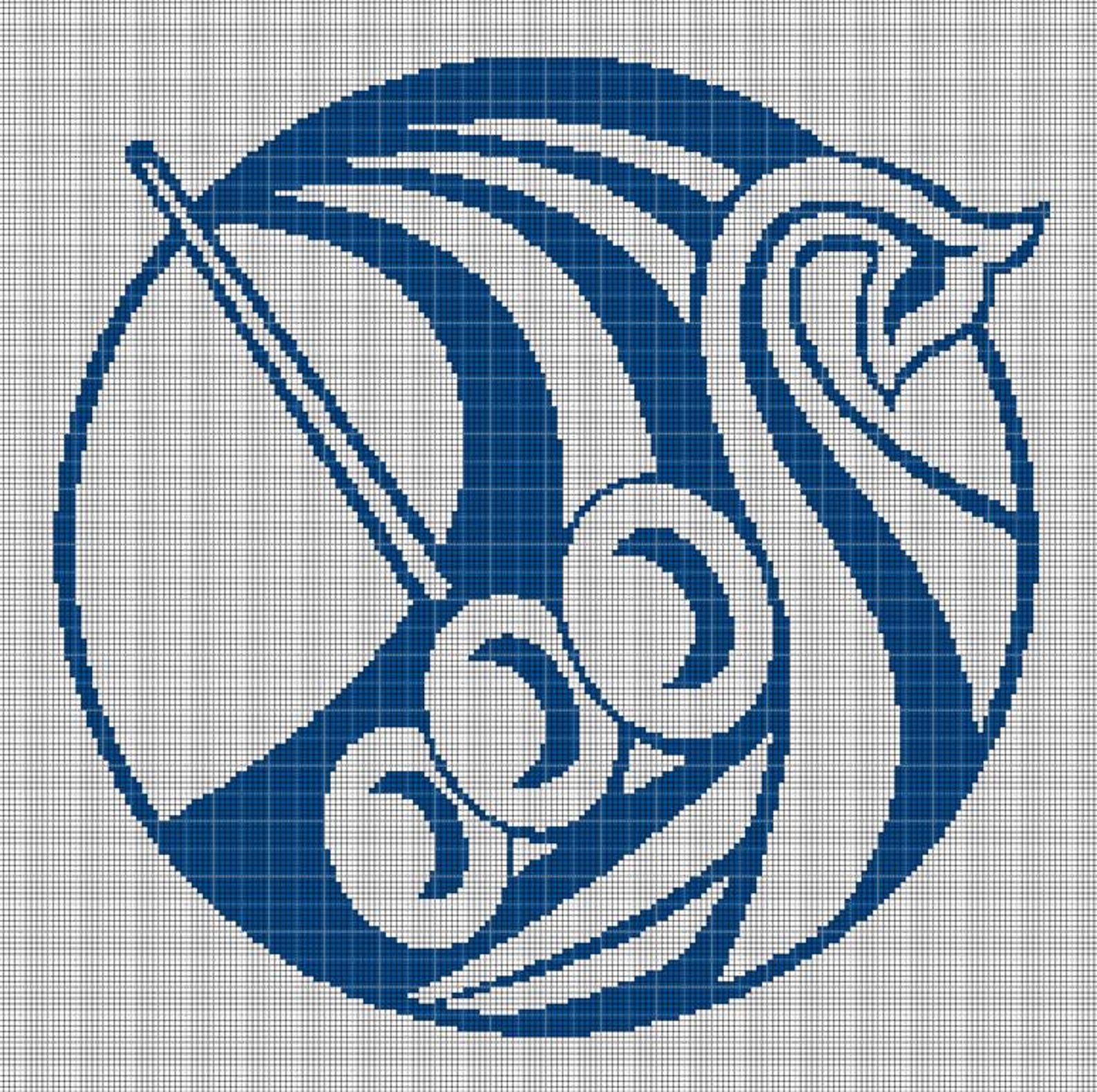 Viking Ship Silhouette Cross Stitch Pattern in Pdf - Etsy