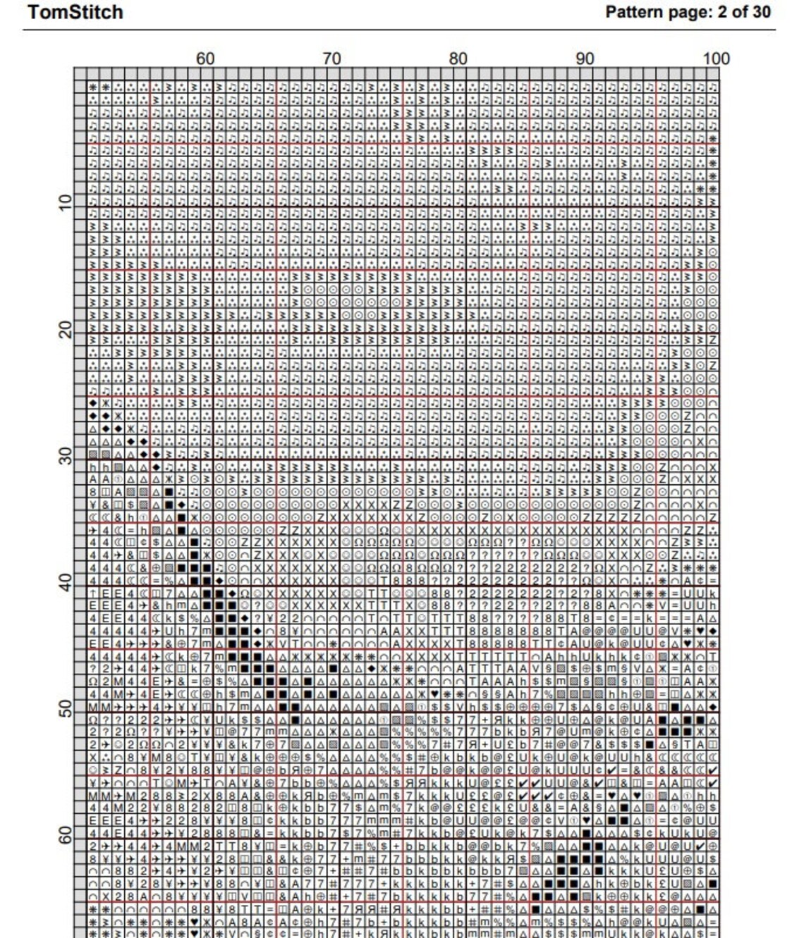 Sumatran Tiger Cross Stitch Pattern in Pdf DMC - Etsy