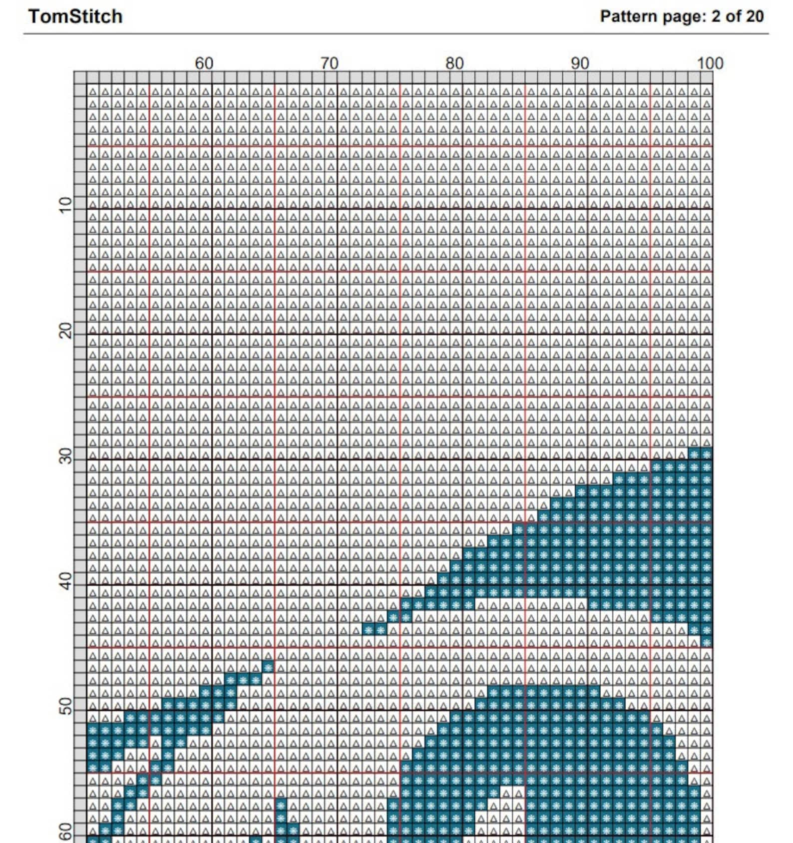 Maori Sea Symbol Silhouette Cross Stitch Pattern in Pdf - Etsy