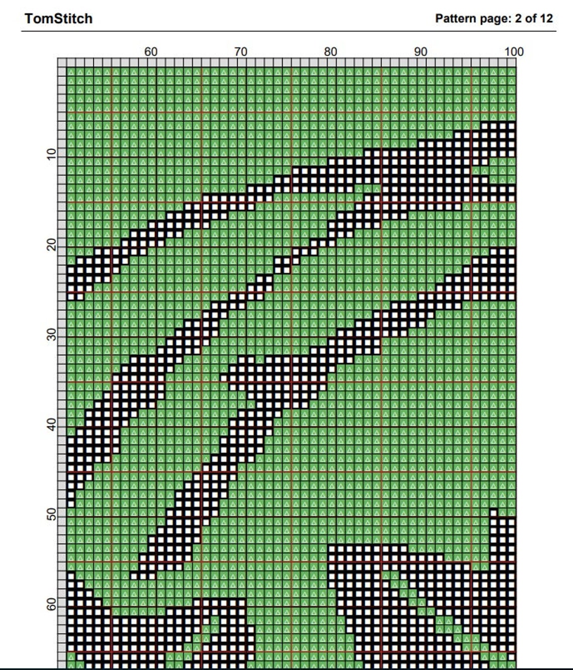 Ivy Silhouette Cross Stitch Pattern in Pdf - Etsy