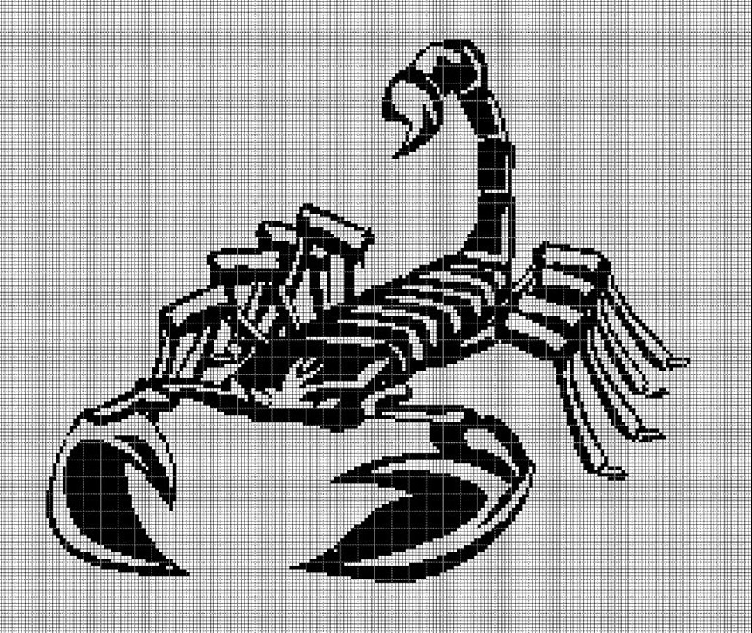 Scorpion Silhouette Cross Stitch Pattern in Pdf - Etsy