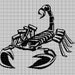 Scorpion Silhouette Cross Stitch Pattern in Pdf - Etsy